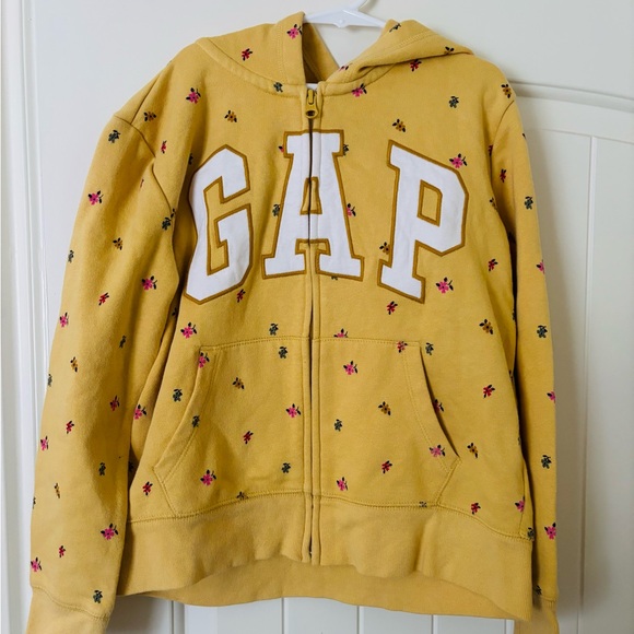 GAP | Jackets & Coats | Gap Kids Yellow Jacket With Floral Details ...